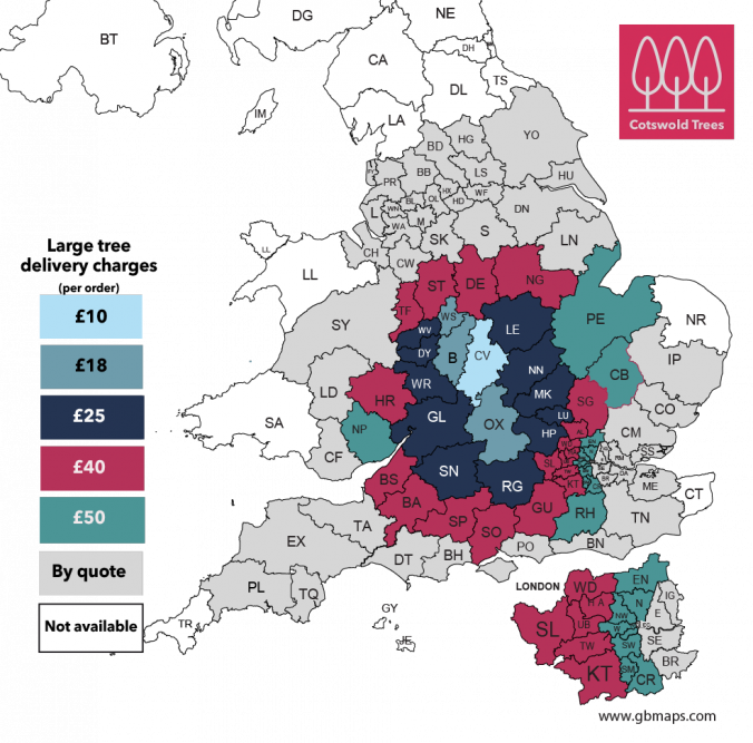 How we deliver your trees - Cotswold Trees - Local and National delivery